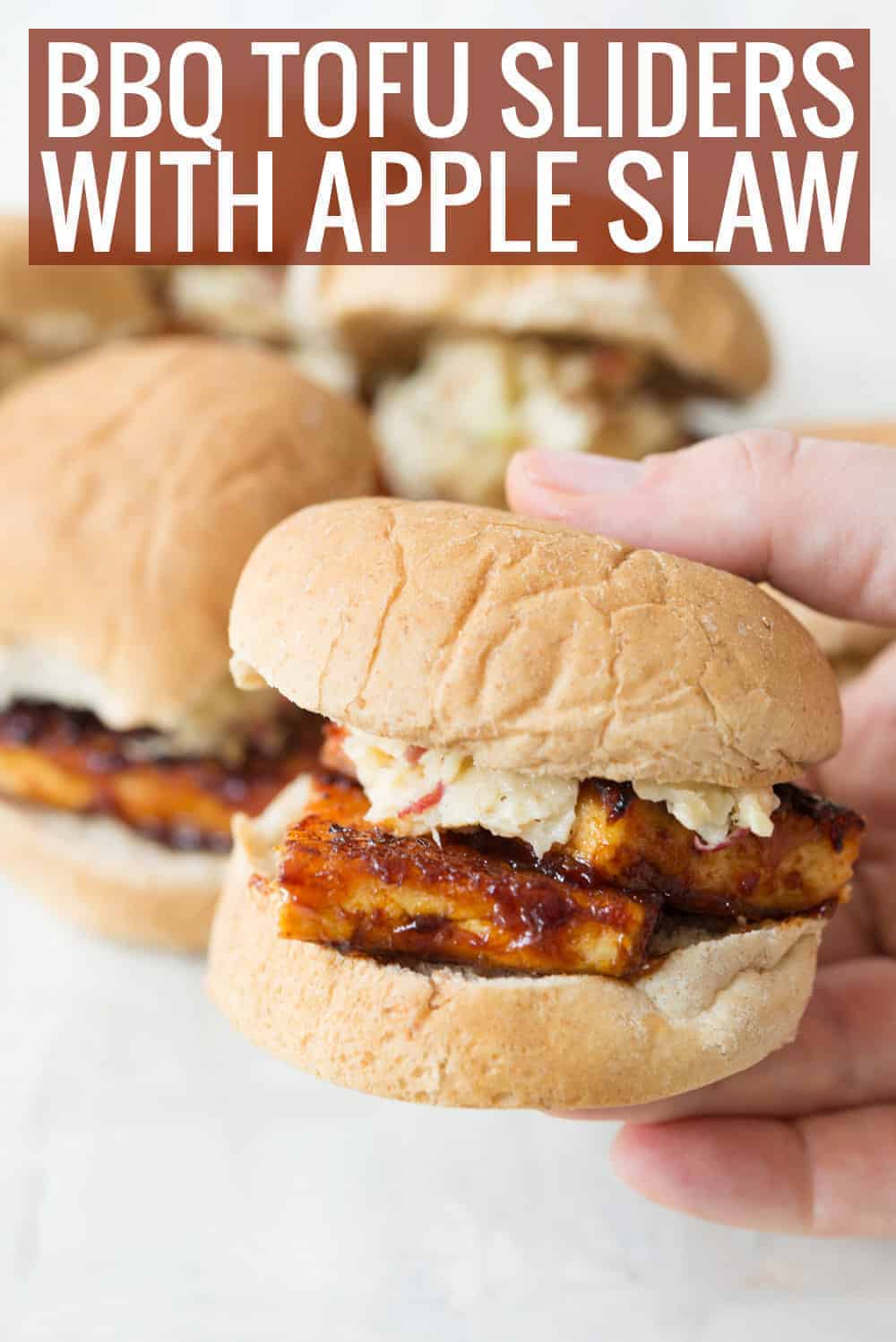 BBQ Tofu Sliders with Apple Slaw - Delish Knowledge