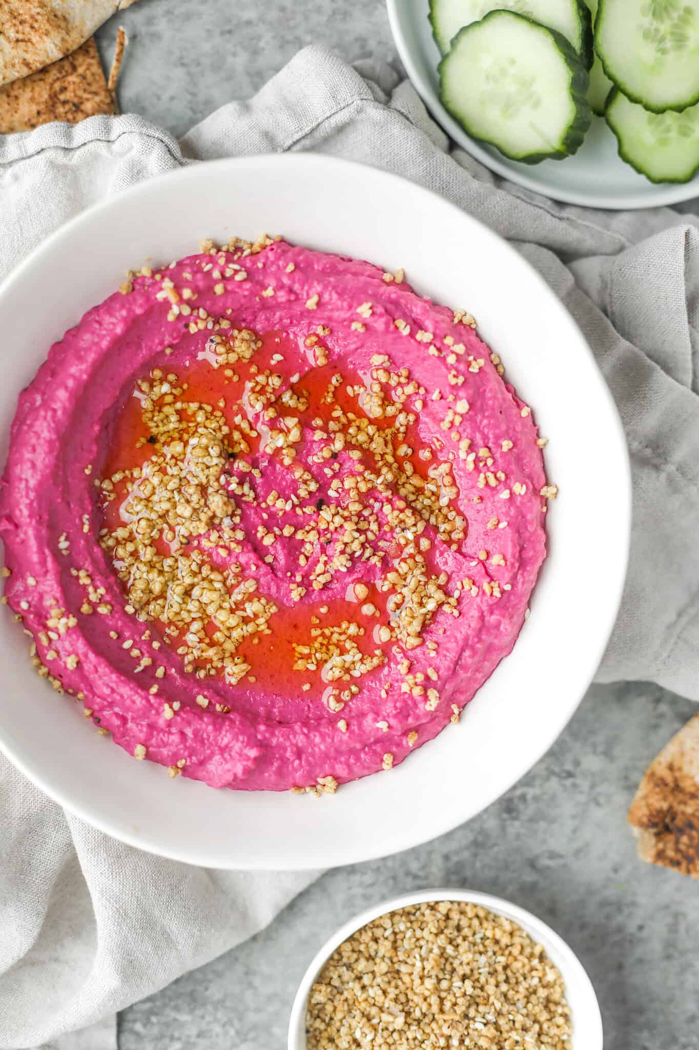 Easy Beet Hummus - Delish Knowledge