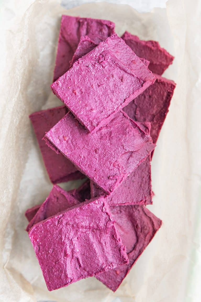Berry Vegan Freezer Fudge - Delish Knowledge