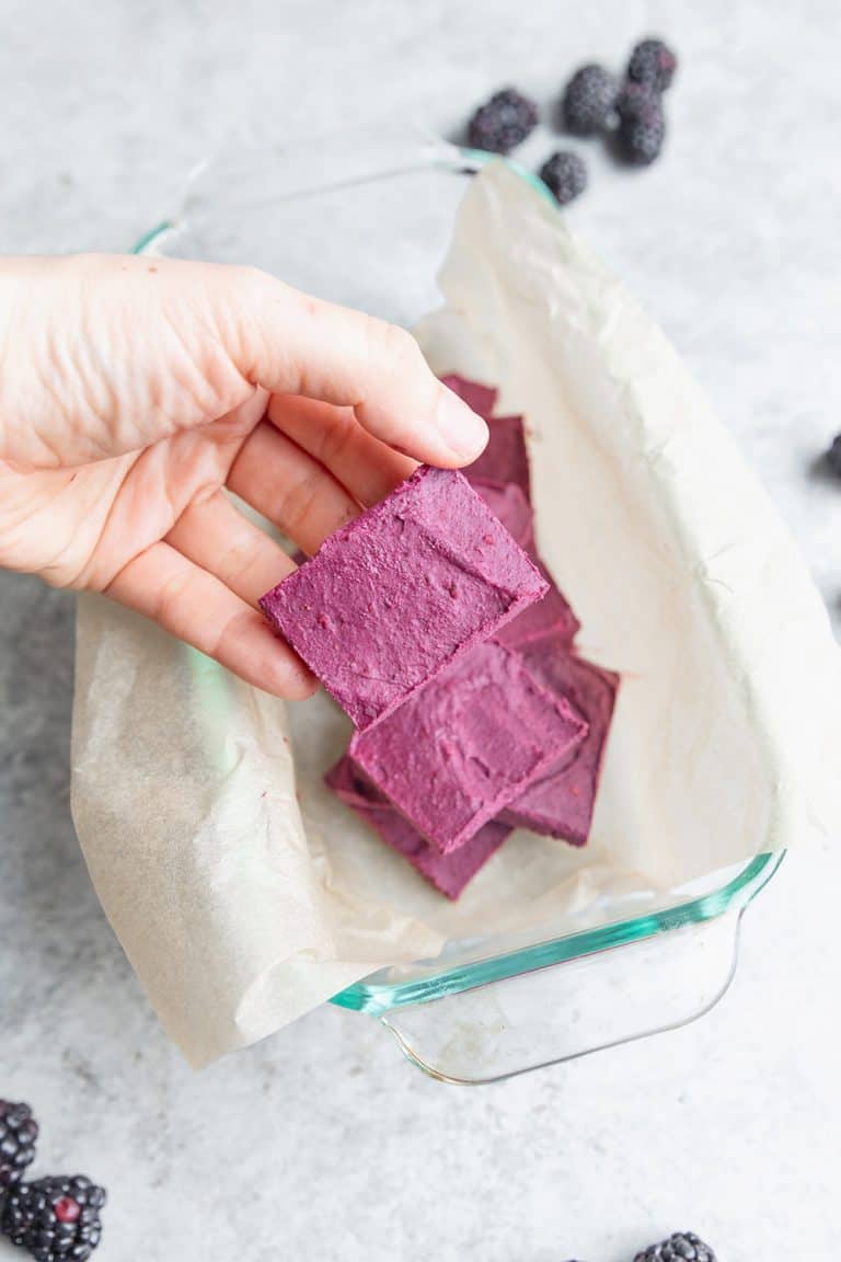 Berry Vegan Freezer Fudge - Delish Knowledge