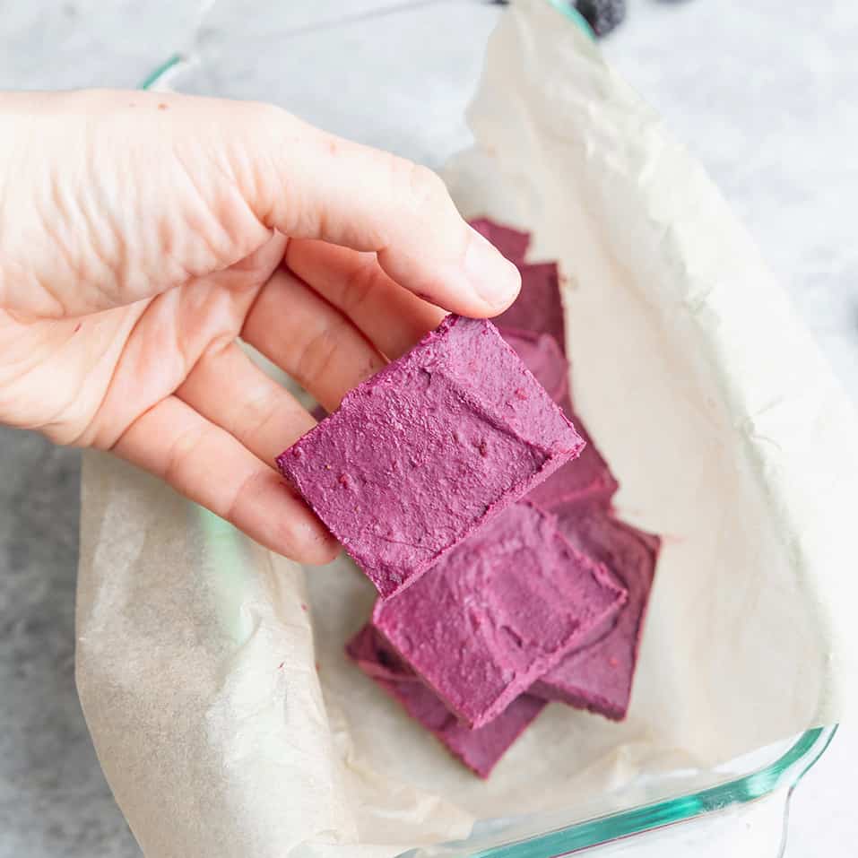 Berry Vegan Freezer Fudge - Delish Knowledge