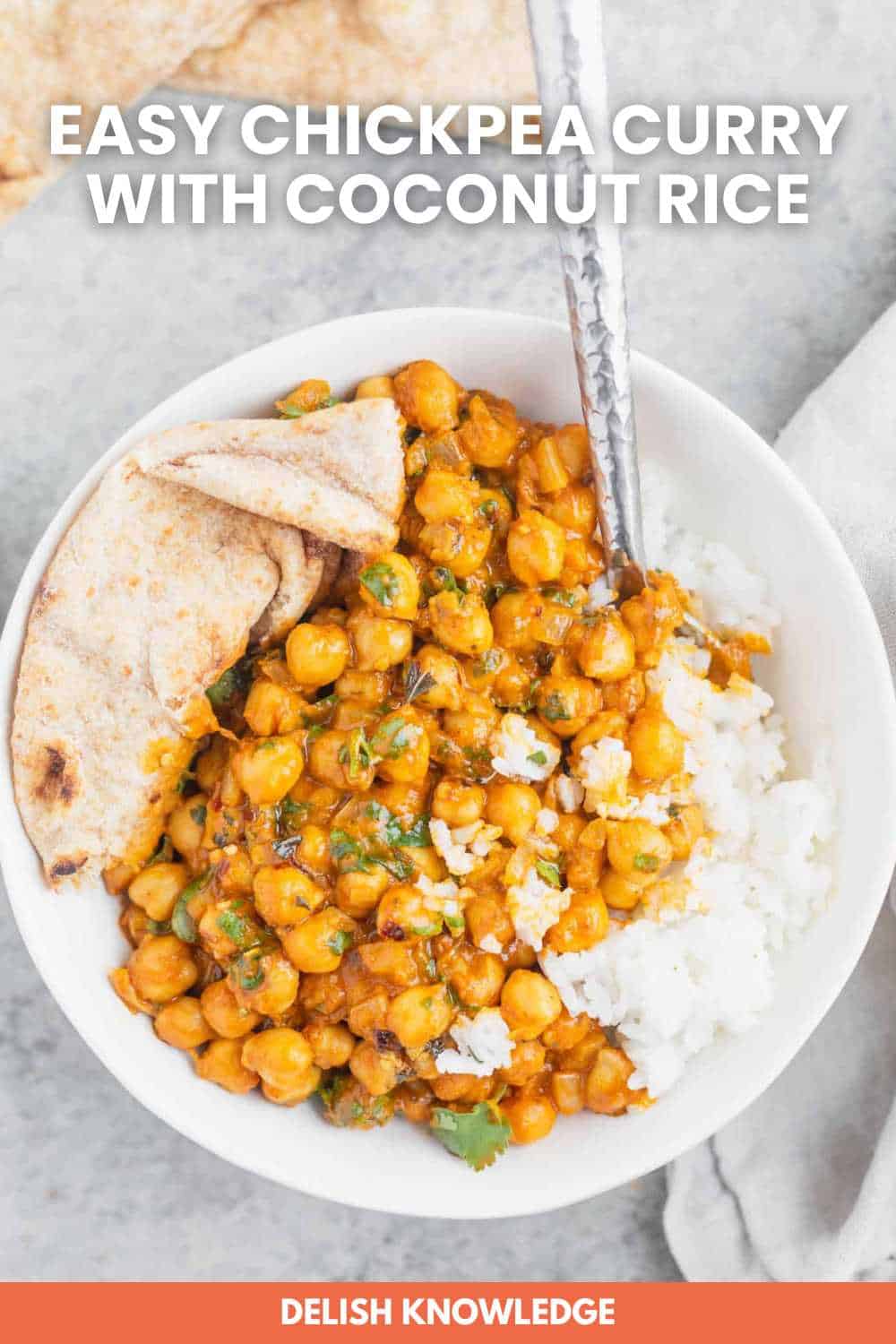 Easy Chickpea Curry with Coconut Rice (20 Minute Meal) - Delish Knowledge
