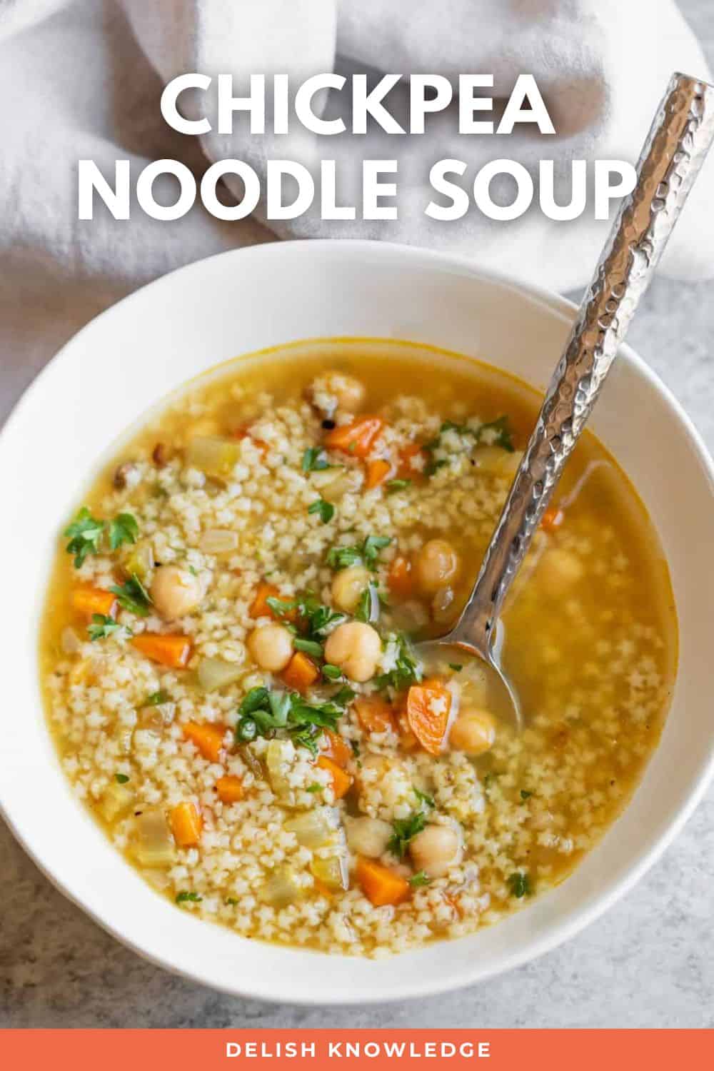 Chickpea Noodle Soup - Delish Knowledge