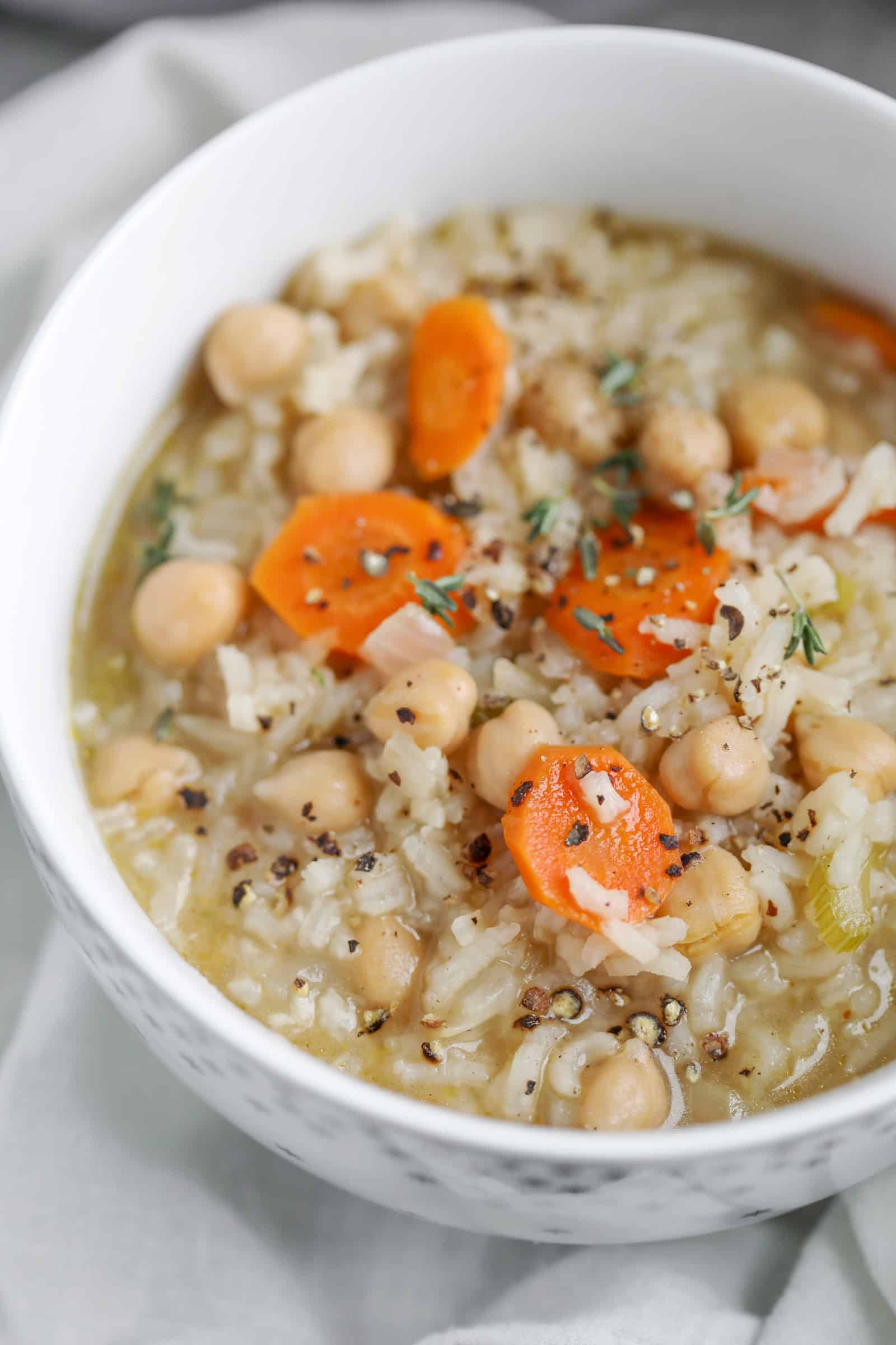 Vegan Chickpea and Rice Soup (30 Minutes) - Delish Knowledge