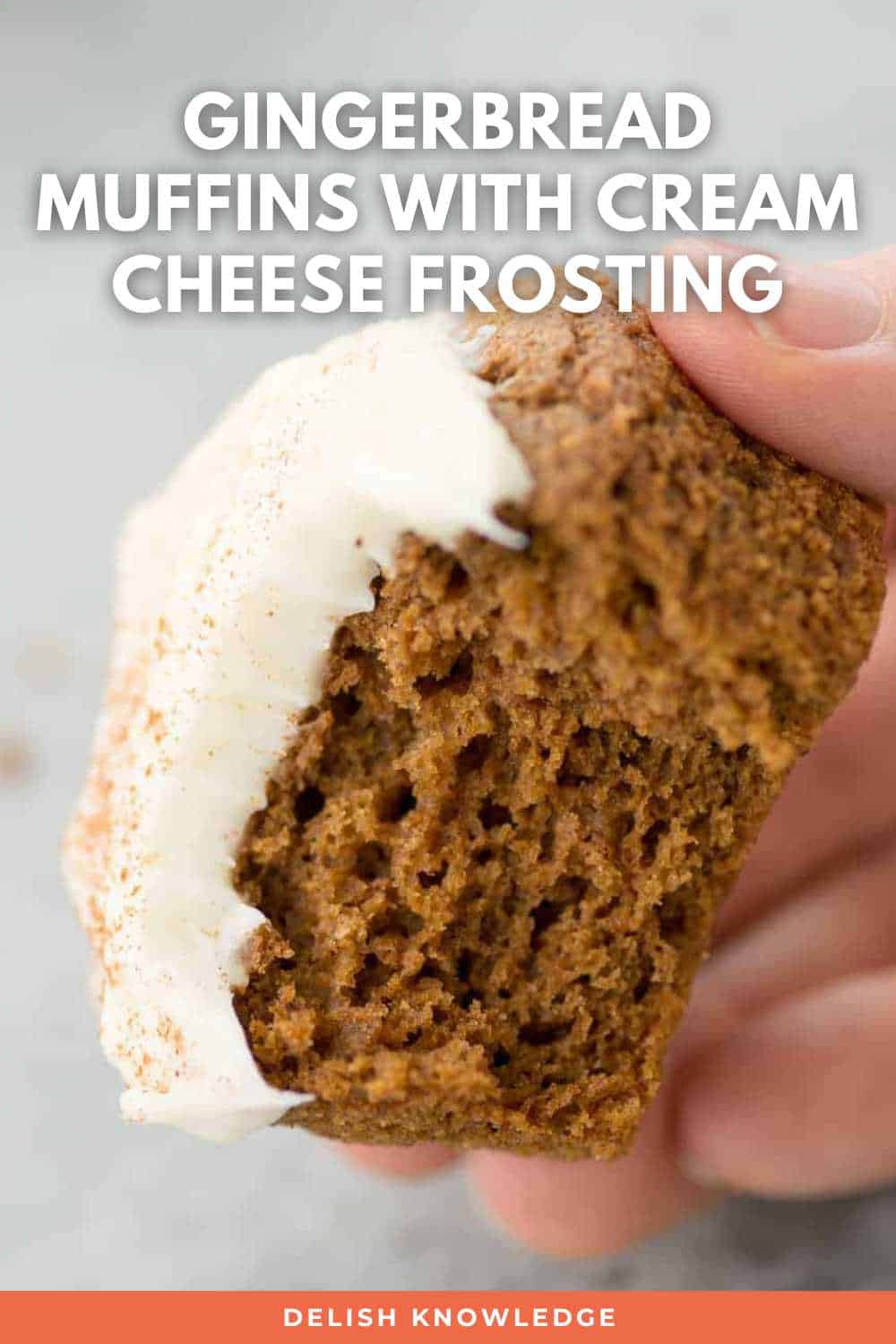 Gingerbread Muffins with Cream Cheese Frosting - Delish Knowledge