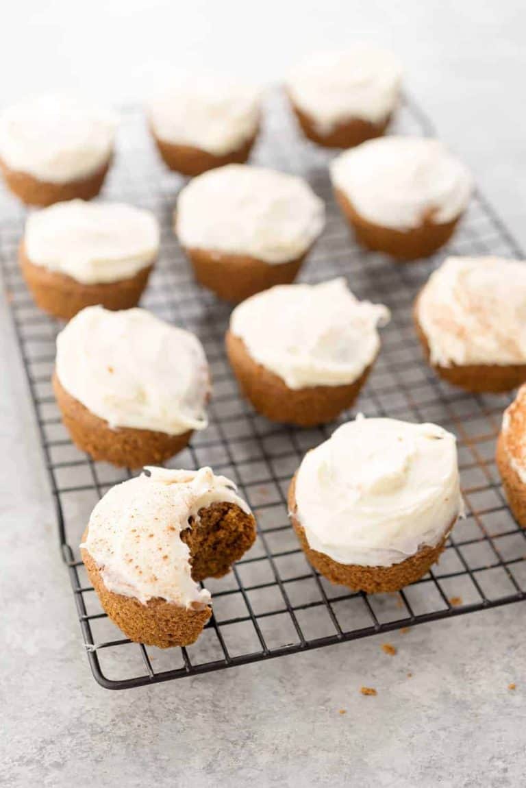 Gingerbread Muffins with Cream Cheese Frosting - Delish Knowledge