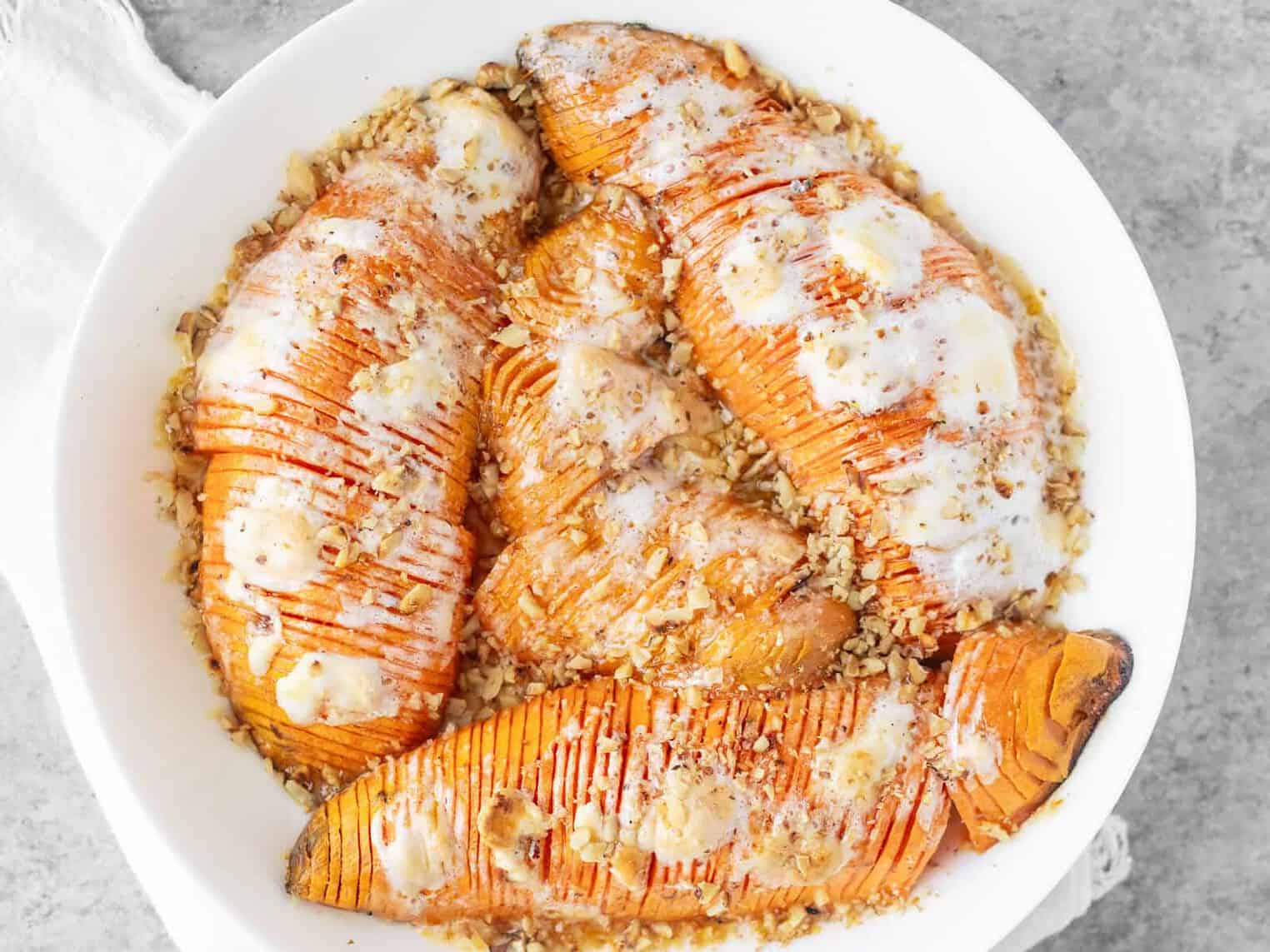 Hasselback Sweet Potatoes (Two Ways!) - Delish Knowledge