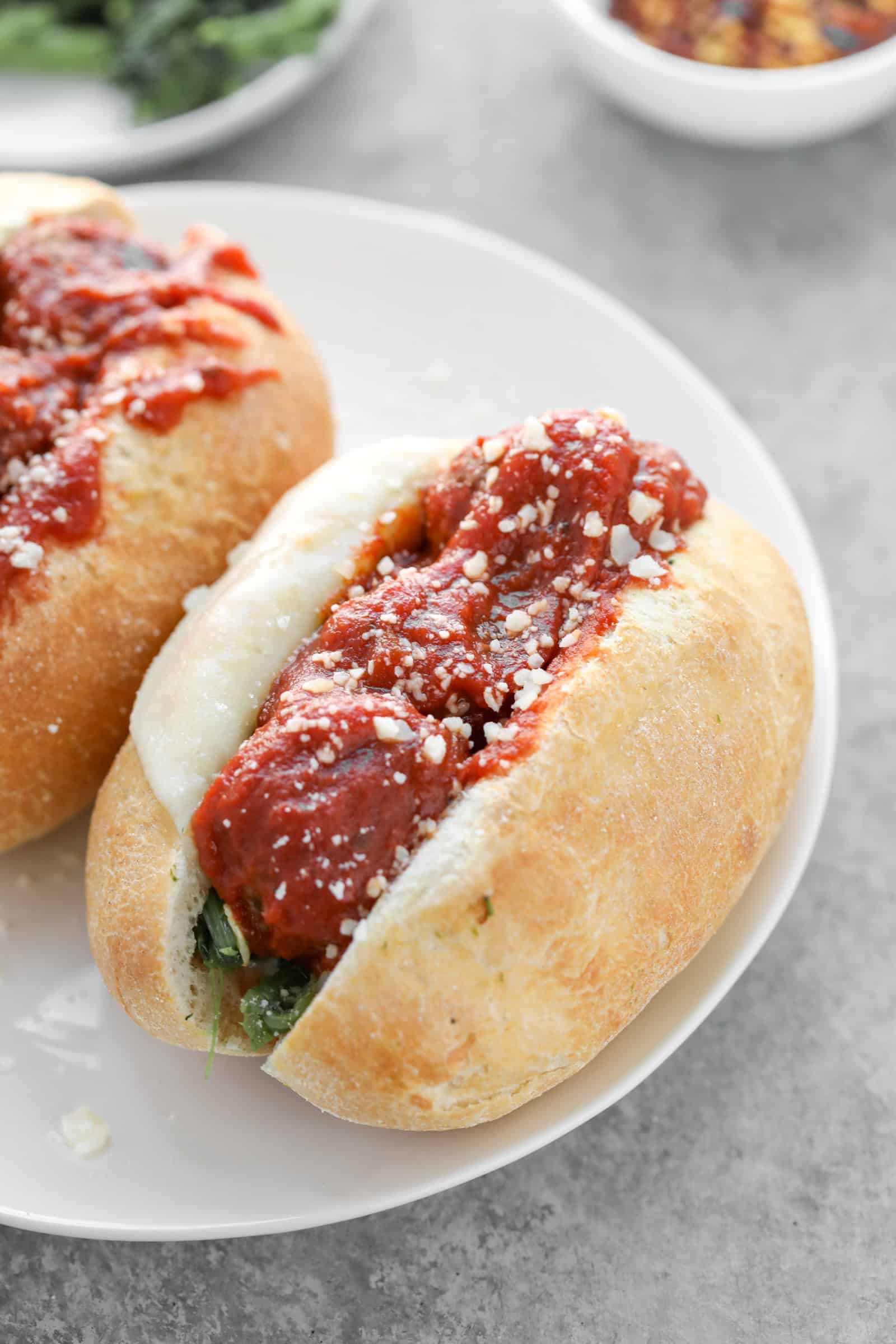 Impossible Meatball Sandwiches with Broccoli Rabe - Delish Knowledge