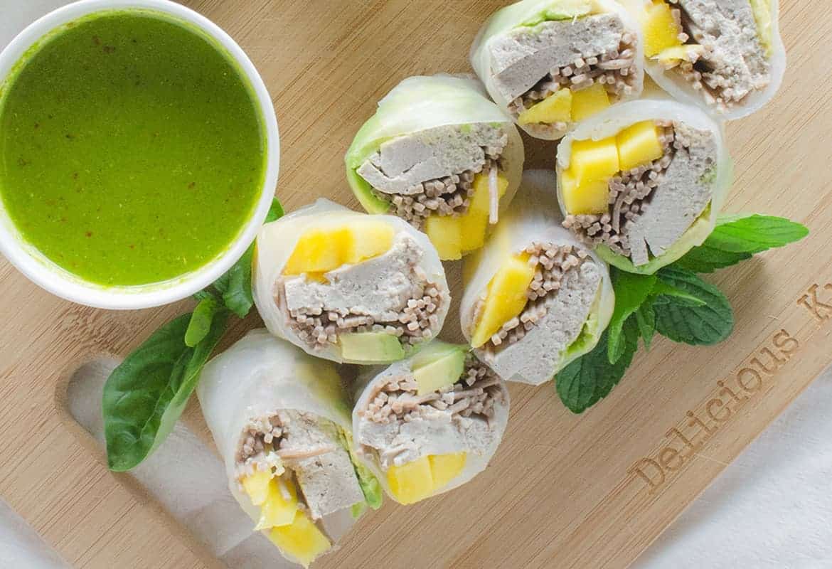 Mango Avocado Spring Rolls Recipe - Delish Knowledge