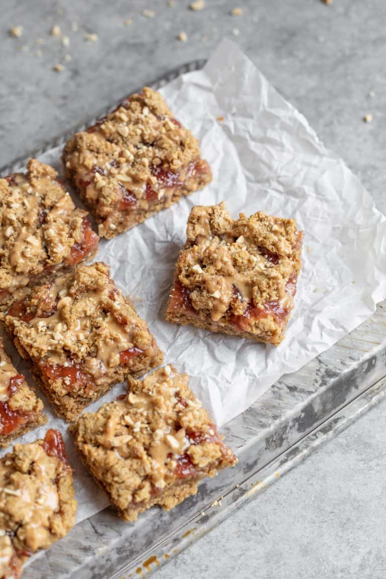Vegan Peanut Butter And Jelly Bars - Delish Knowledge