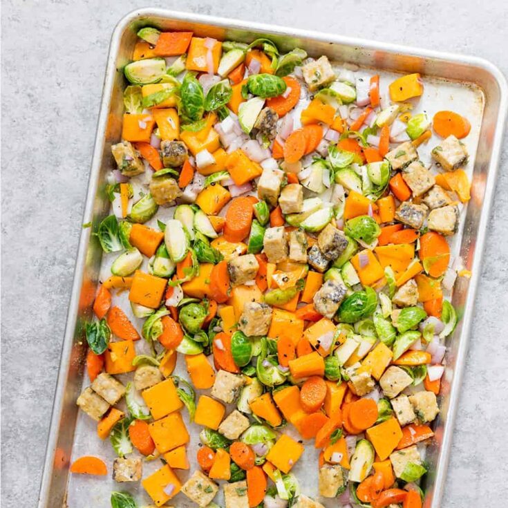 Sheet Pan Maple Balsamic Tempeh And Vegetables Delish Knowledge