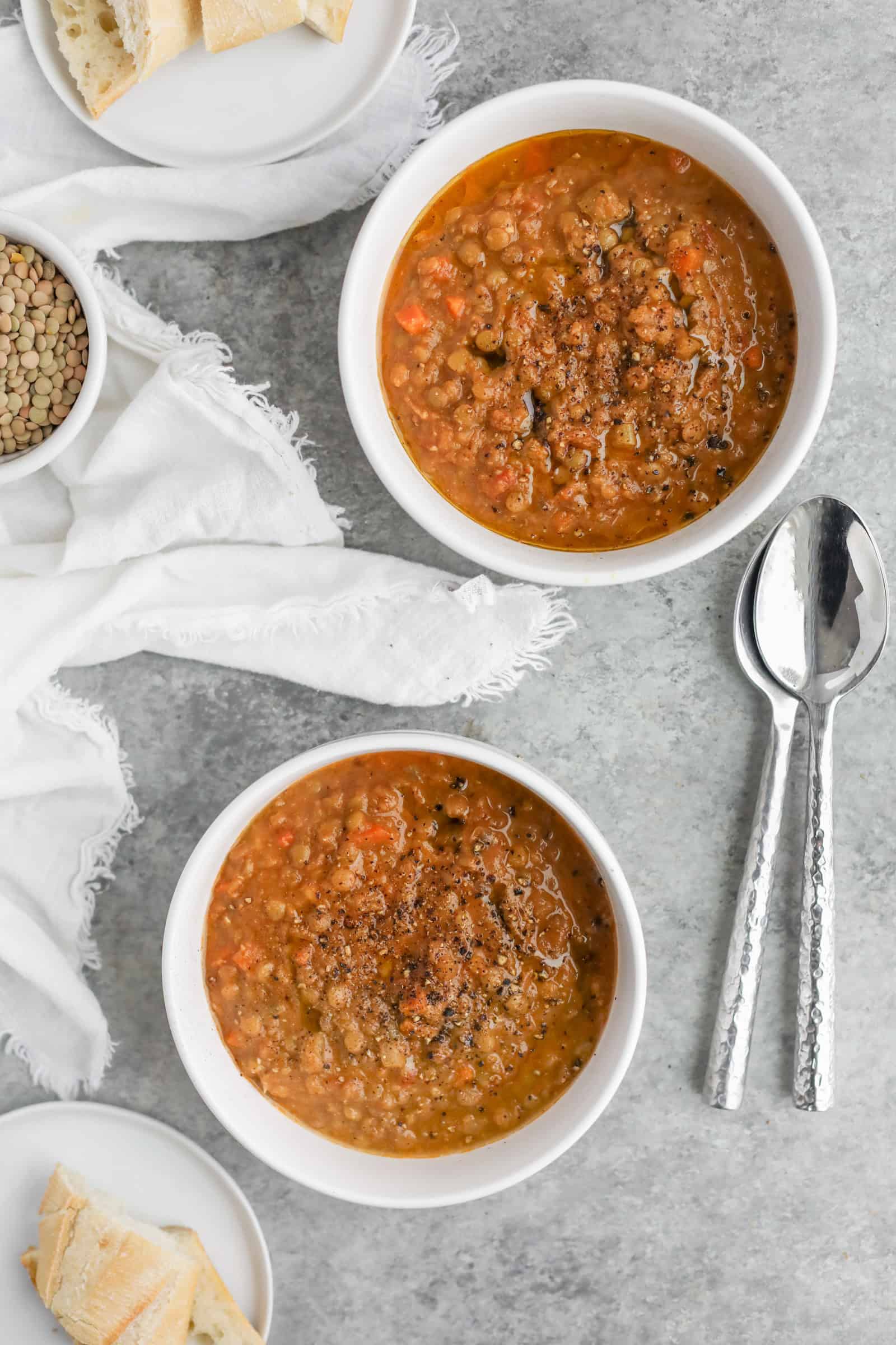 Small Batch Lentil Soup (Serves 2-3) - Delish Knowledge