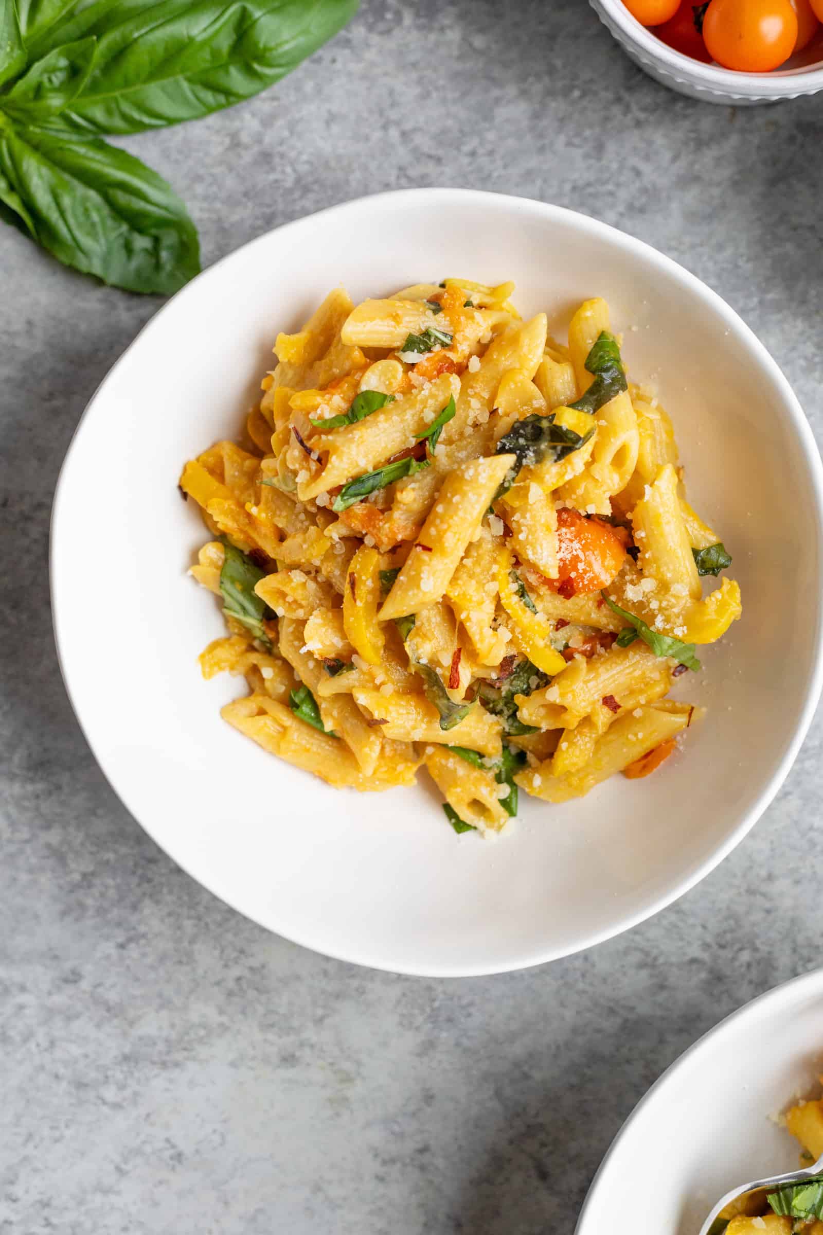 Sun Gold Tomato Pasta with Summer Squash - Delish Knowledge