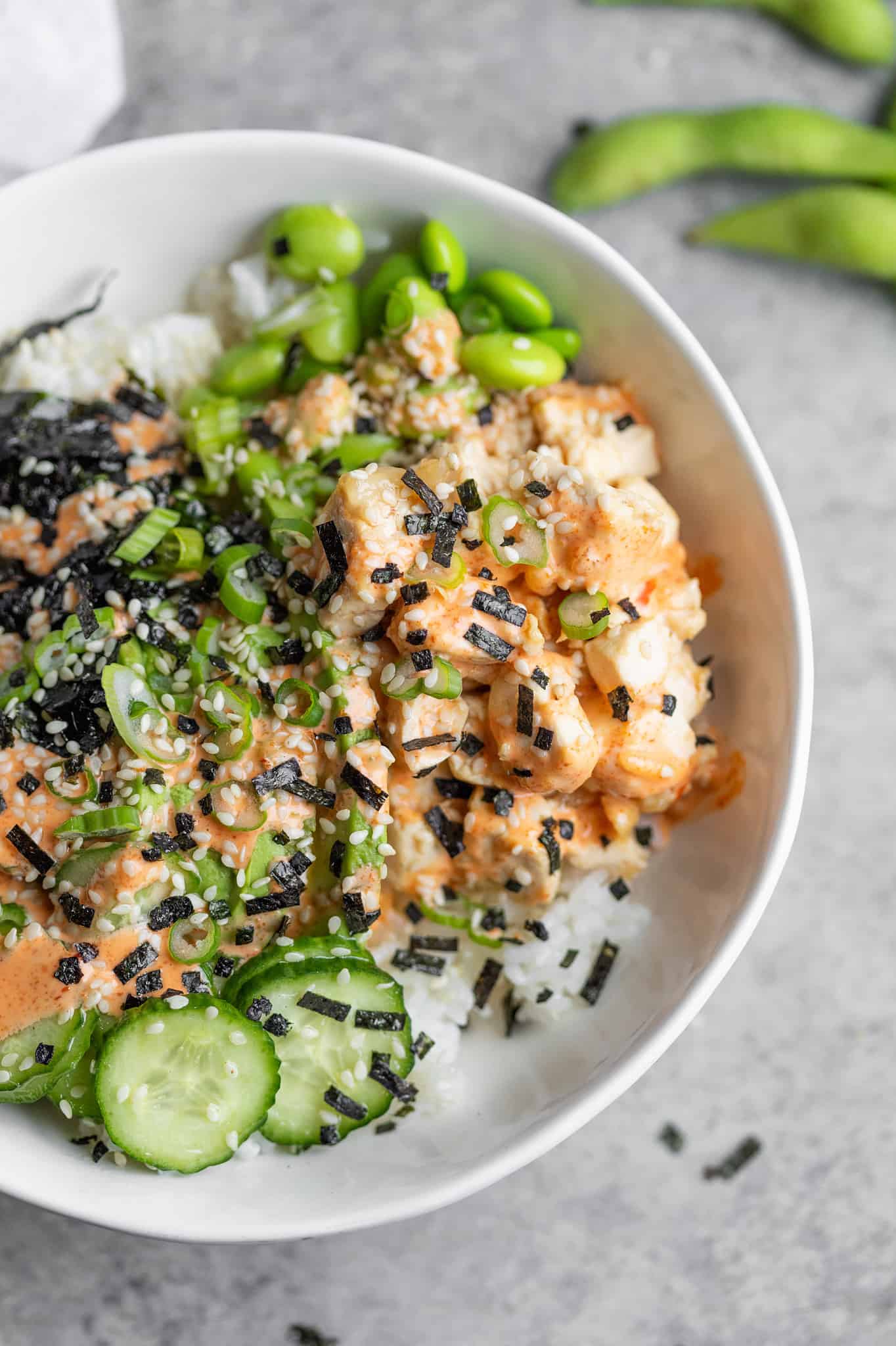 Tofu Poke Bowl - Delish Knowledge
