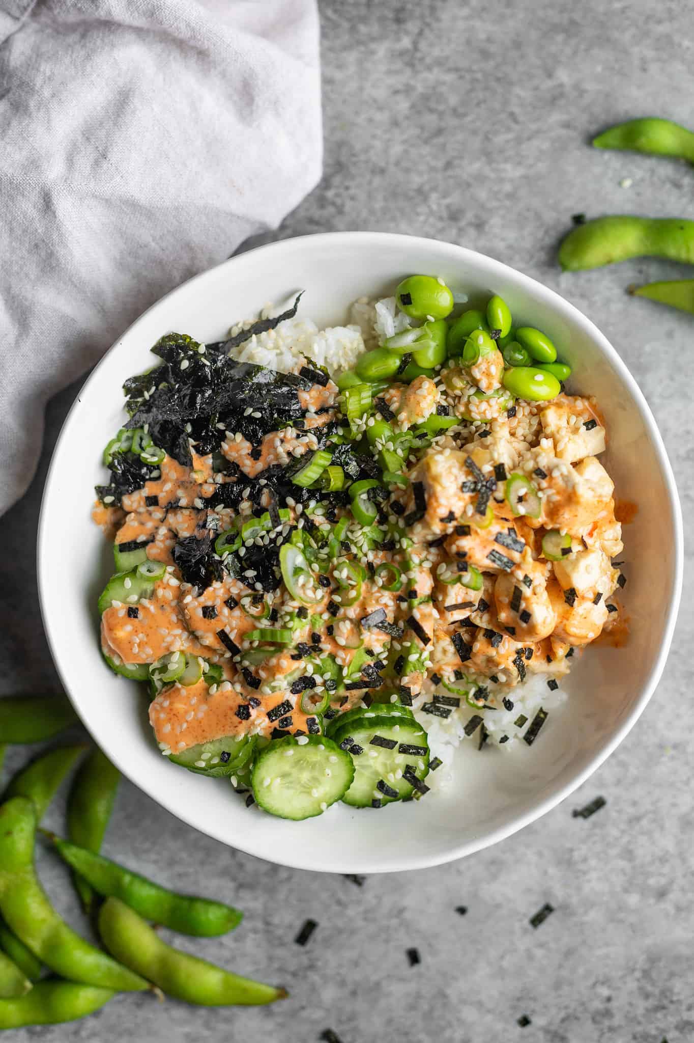 Tofu Poke Bowl - Delish Knowledge