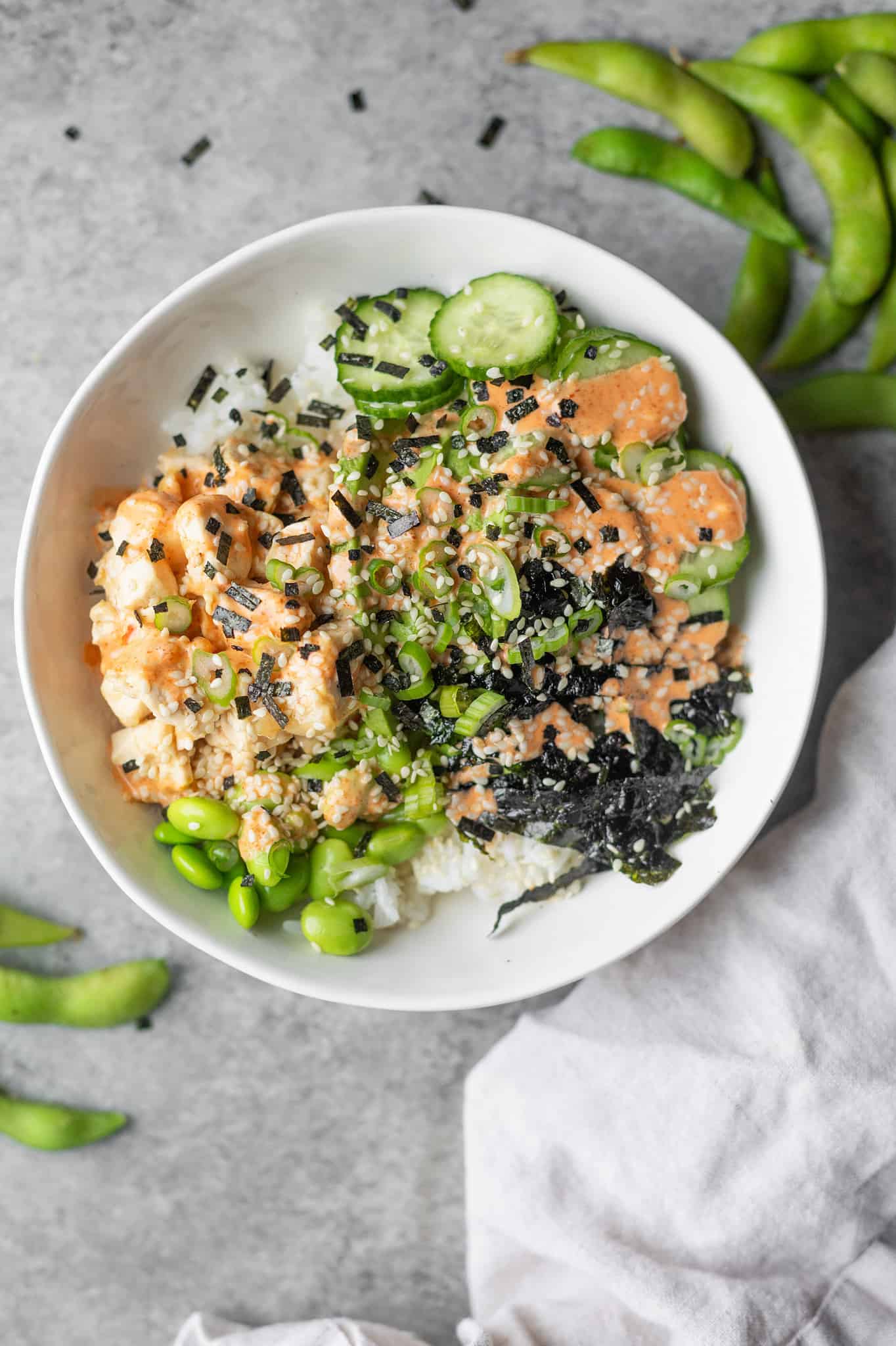 Tofu Poke Bowl - Delish Knowledge