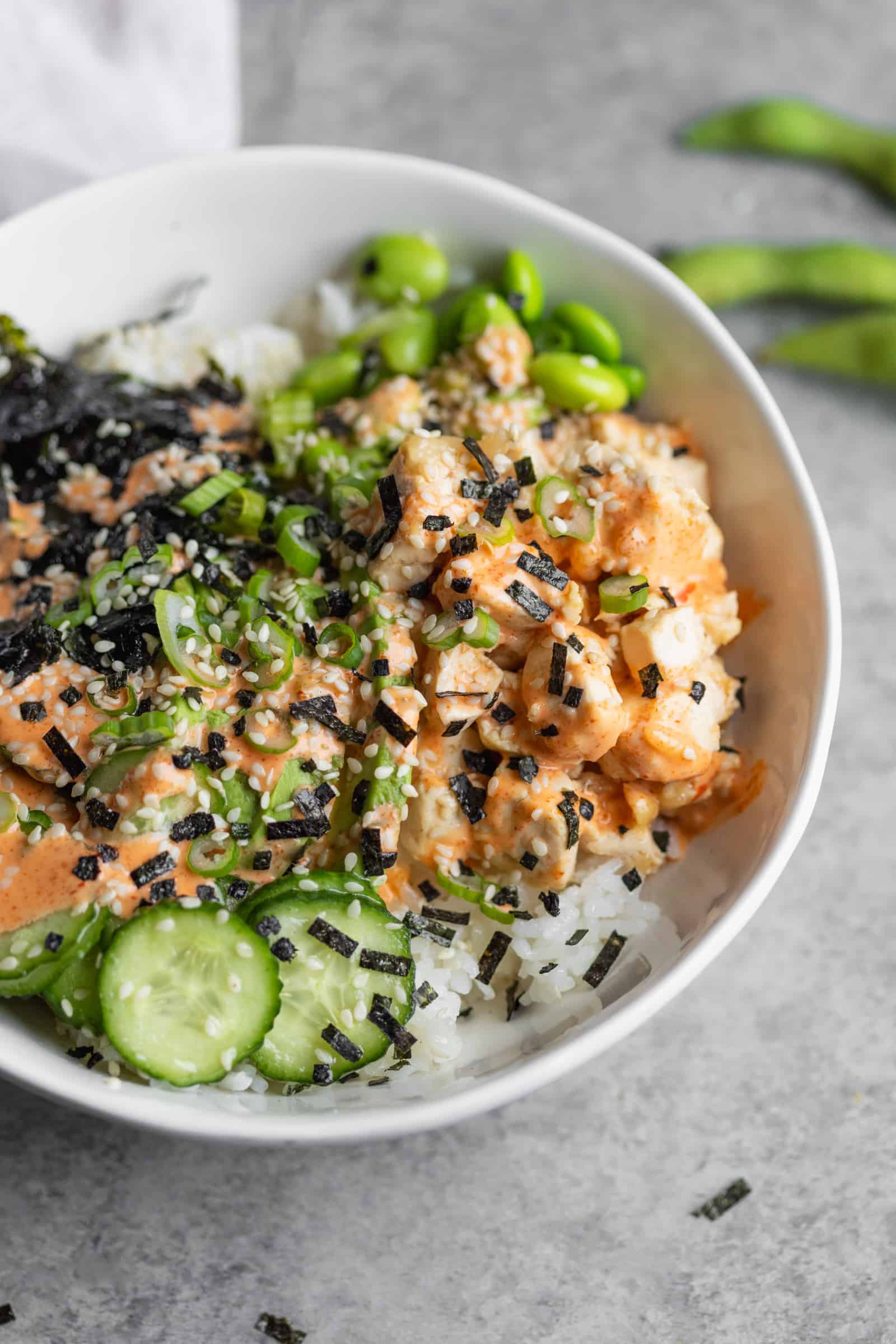 Tofu Poke Bowl - Delish Knowledge
