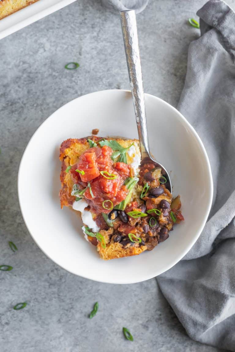 Black Bean Tamale Pie - Delish Knowledge
