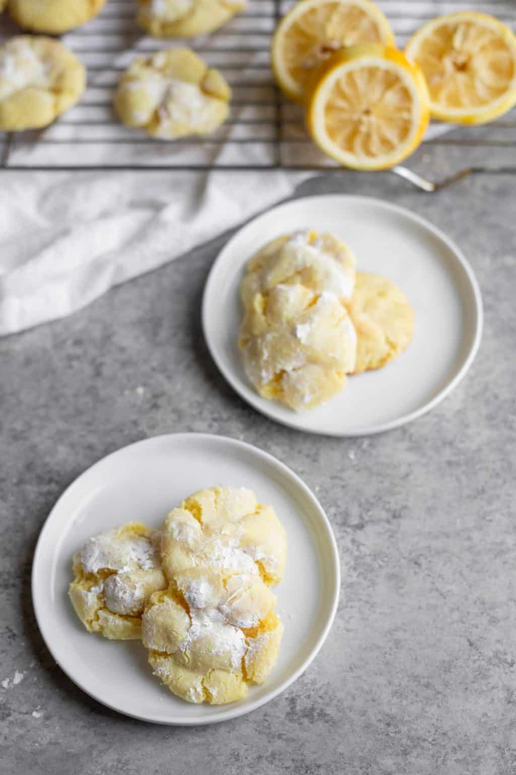 Vegan Lemon Crinkle Cookie Recipe - Delish Knowledge