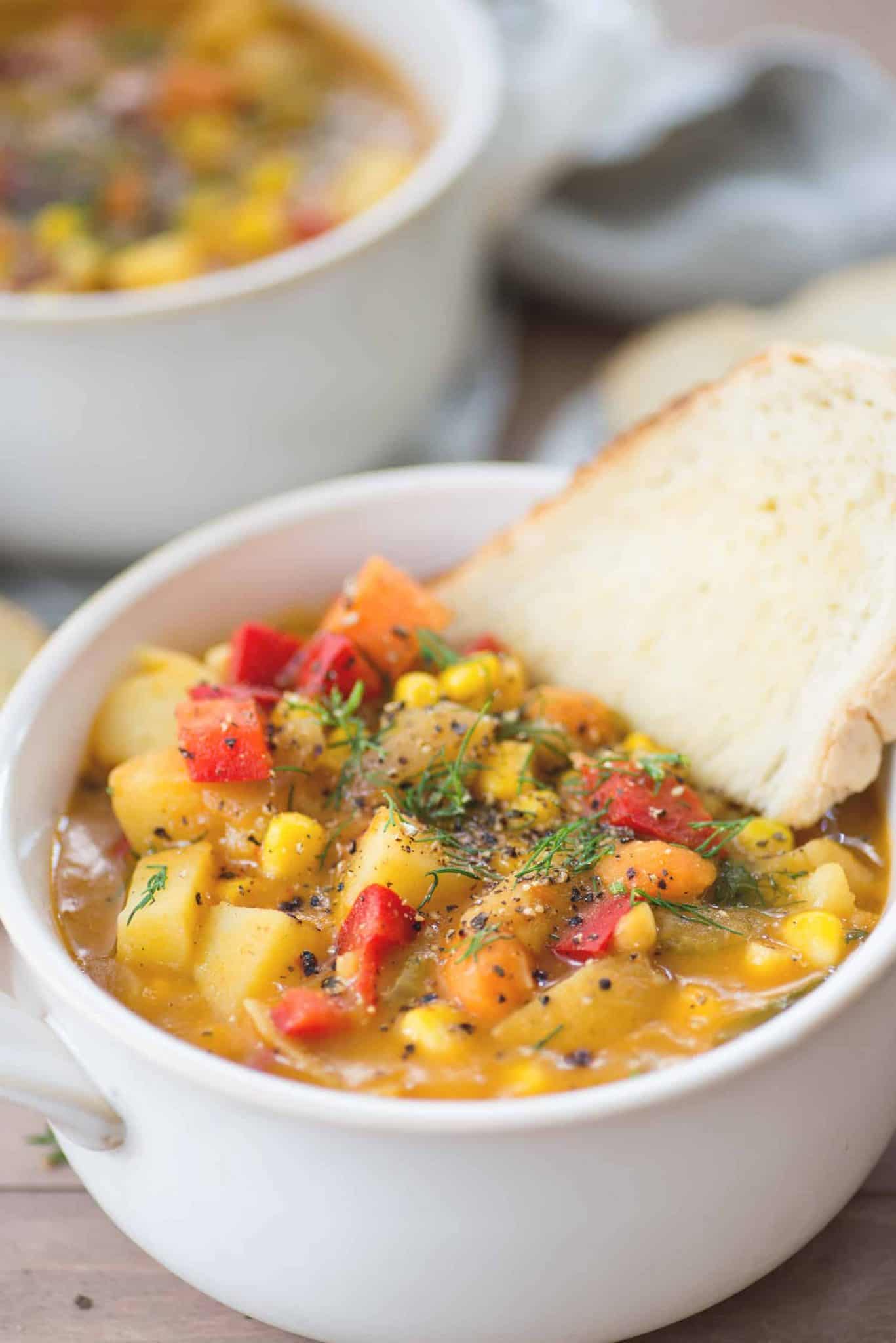 Vegan Vegetable Chowder With Potatoes (Easy and Healthy!)