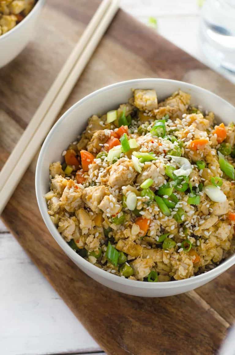 Easy Vegan Cauliflower Fried Rice - Delish Knowledge