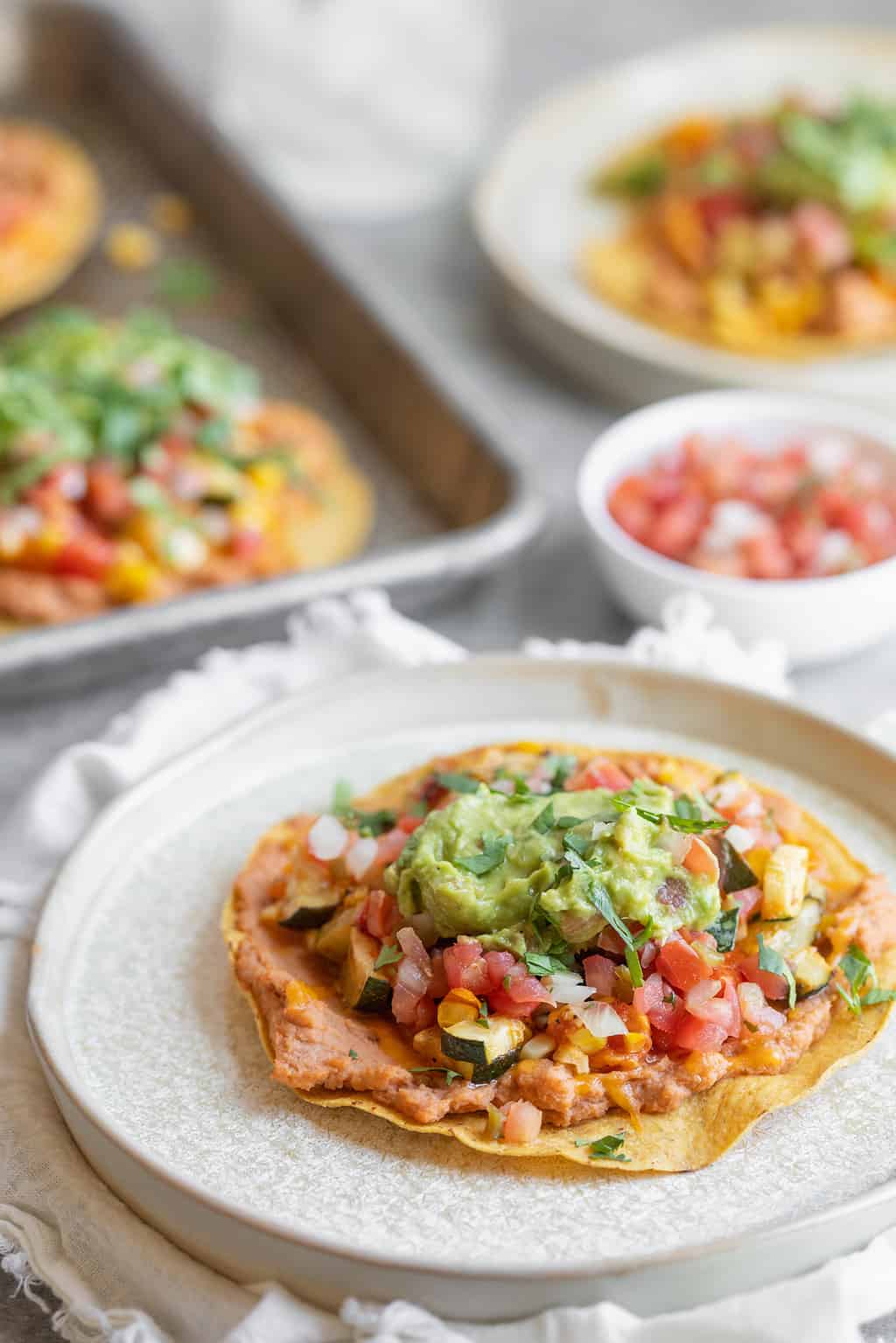 Roasted Vegetable Tostadas - Delish Knowledge