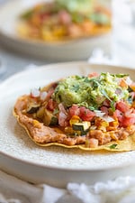 Roasted Vegetable Tostadas - Delish Knowledge