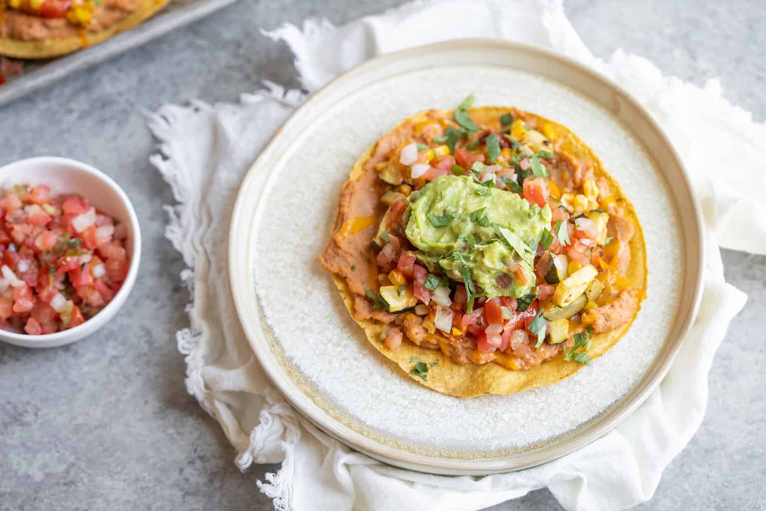 Roasted Vegetable Tostadas - Delish Knowledge