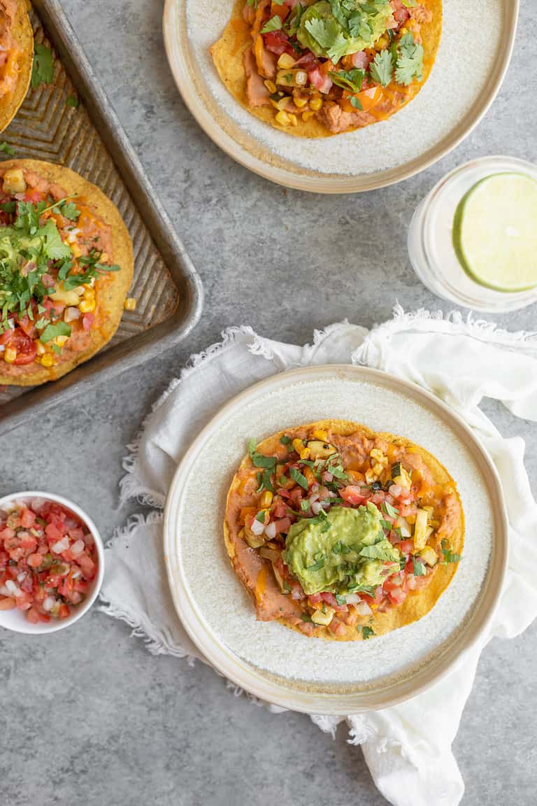 Roasted Vegetable Tostadas - Delish Knowledge