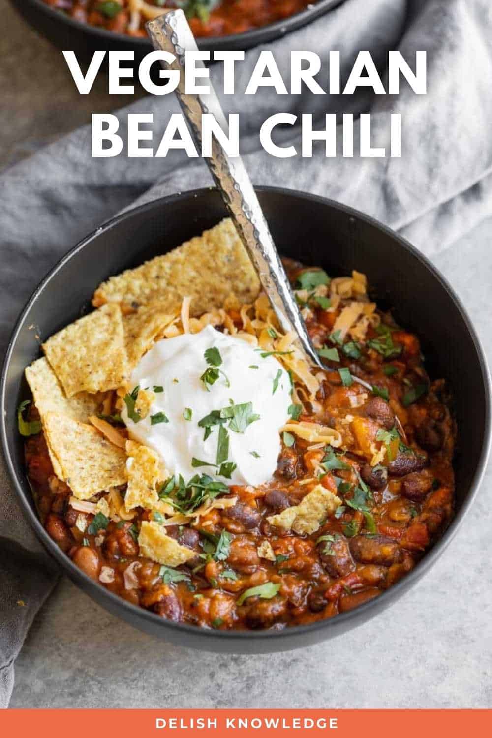 Vegetarian Bean Chili - Delish Knowledge