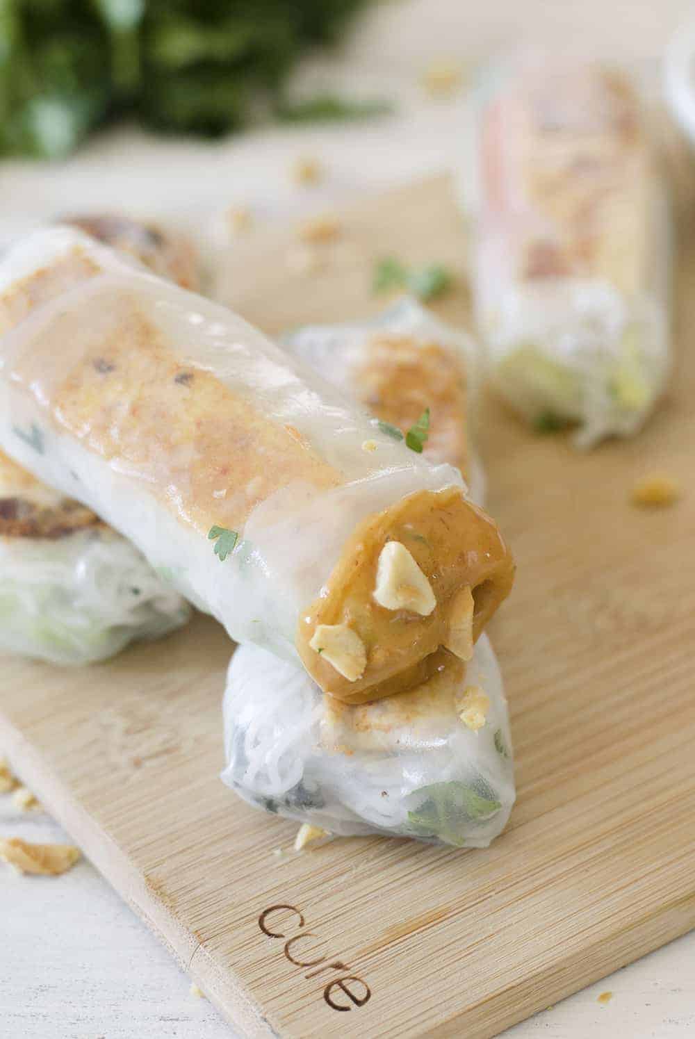 Vegan Vietnamese Tofu Spring Rolls - Delish Knowledge