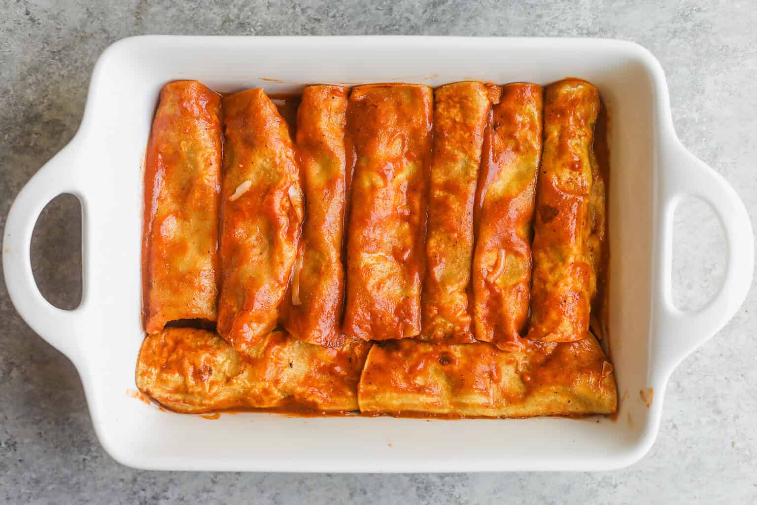 Easy Bean and Cheese Enchiladas
