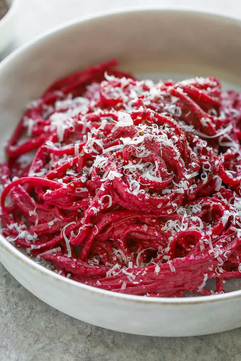 Creamy Beet Pasta (Only 6 Ingredients!)