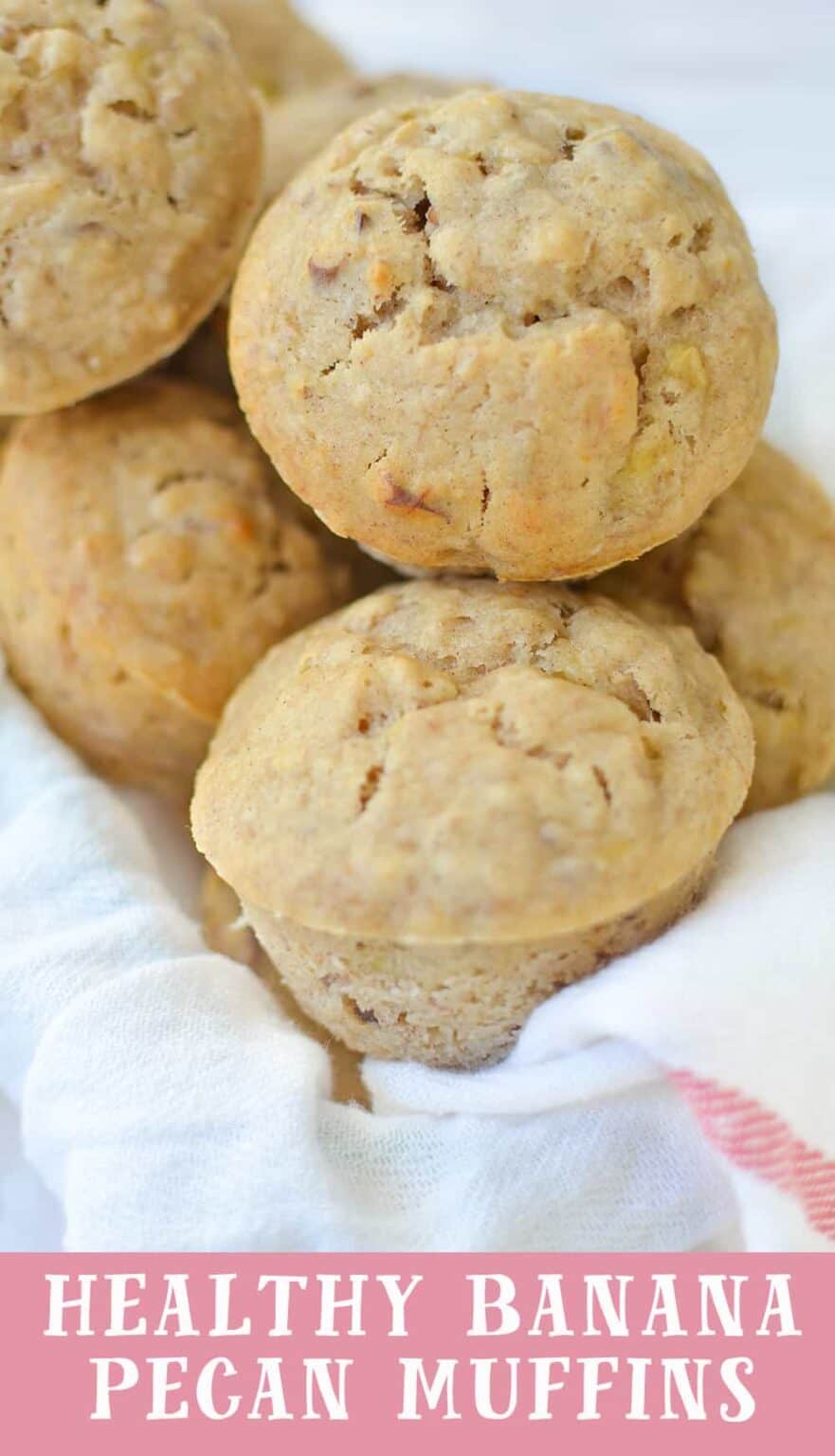 Healthy Banana Pecan Muffins - Delish Knowledge