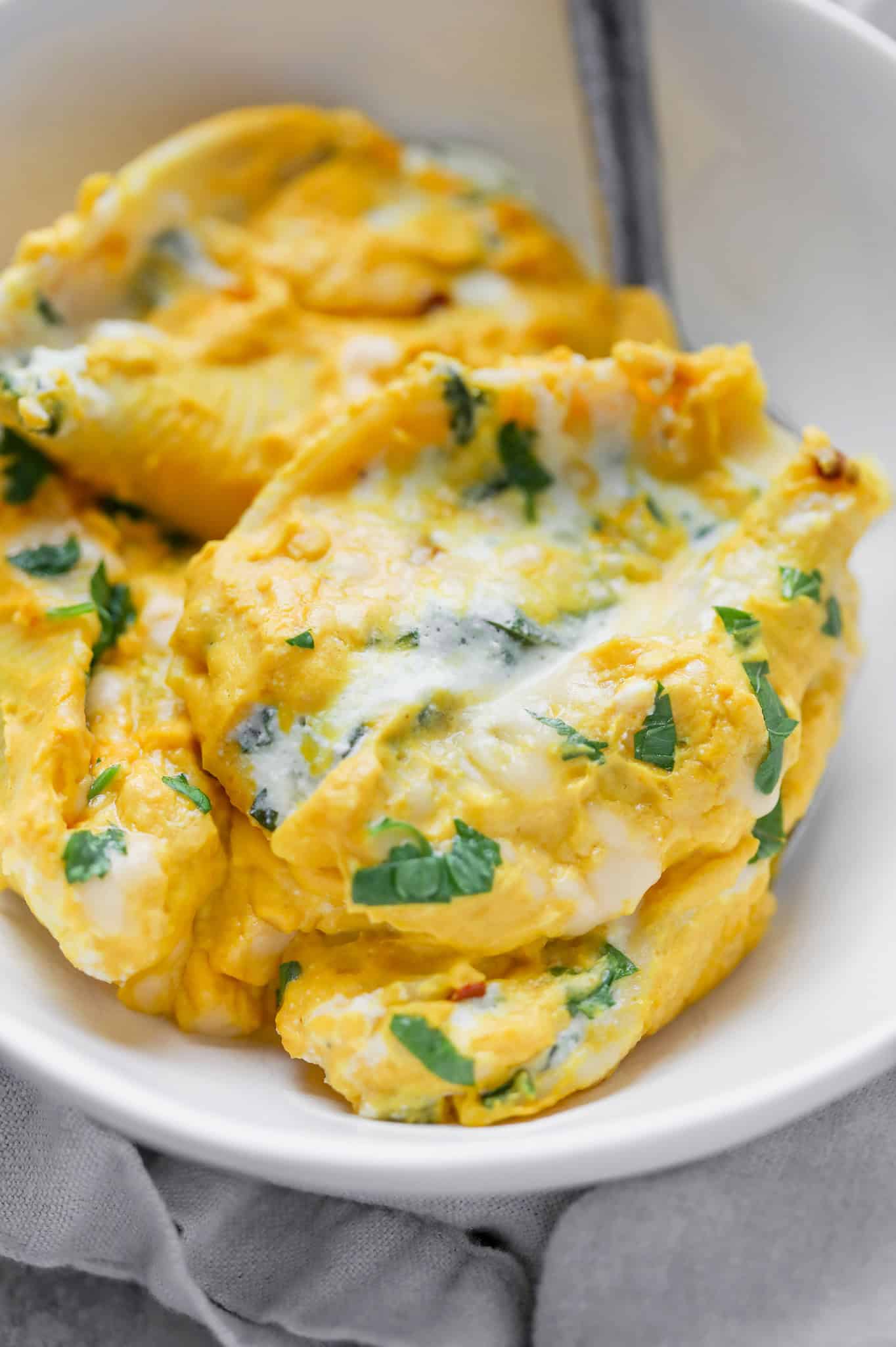 Pumpkin Stuffed Shells - Delish Knowledge