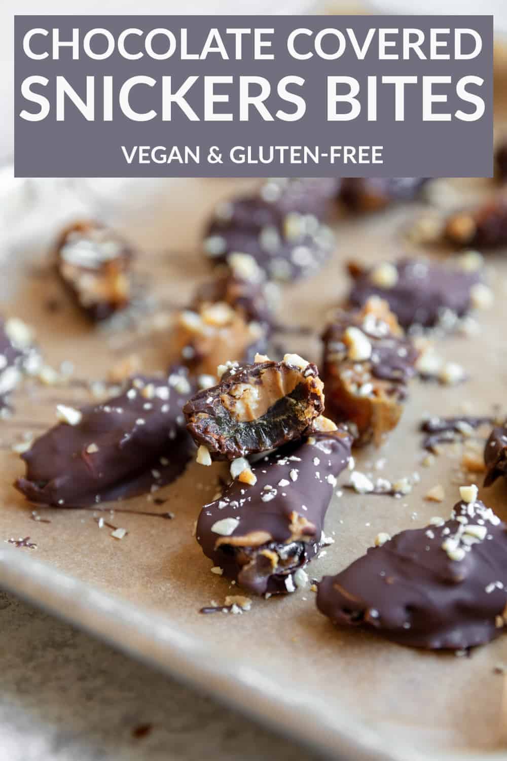 Chocolate Covered Snickers Date Bites - Delish Knowledge