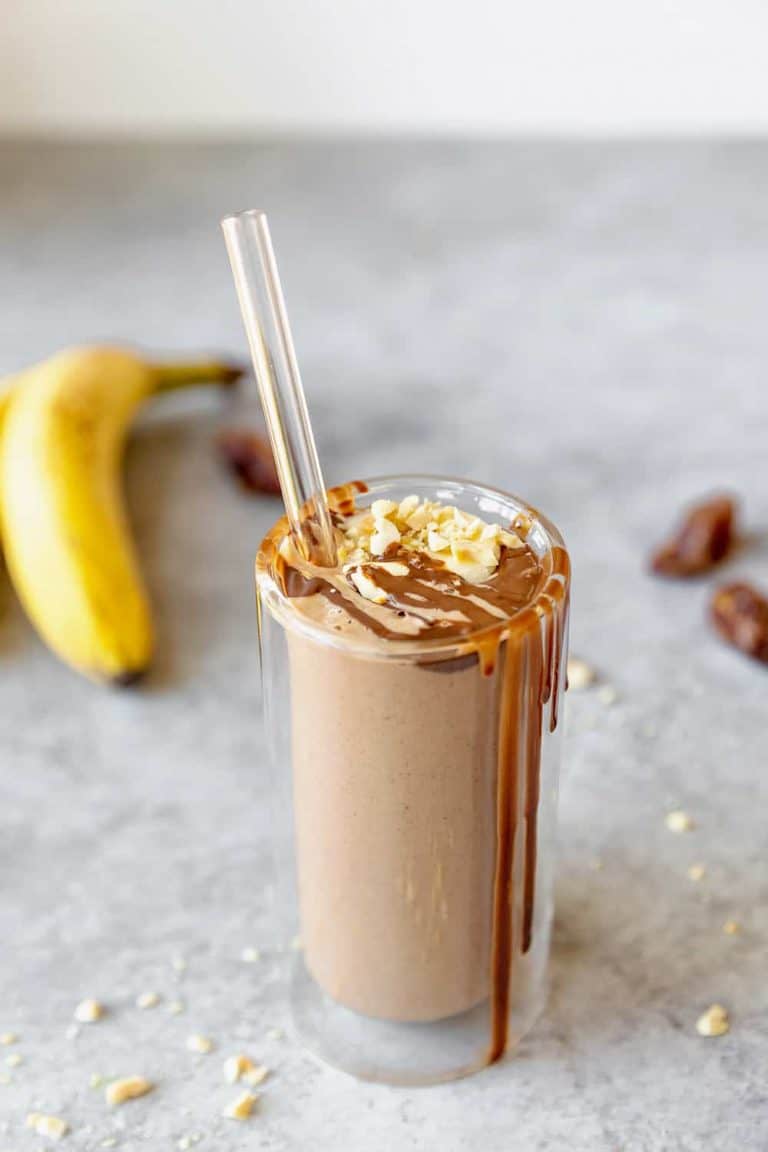 Vegan Snickers Milkshake Recipe - Delish Knowledge