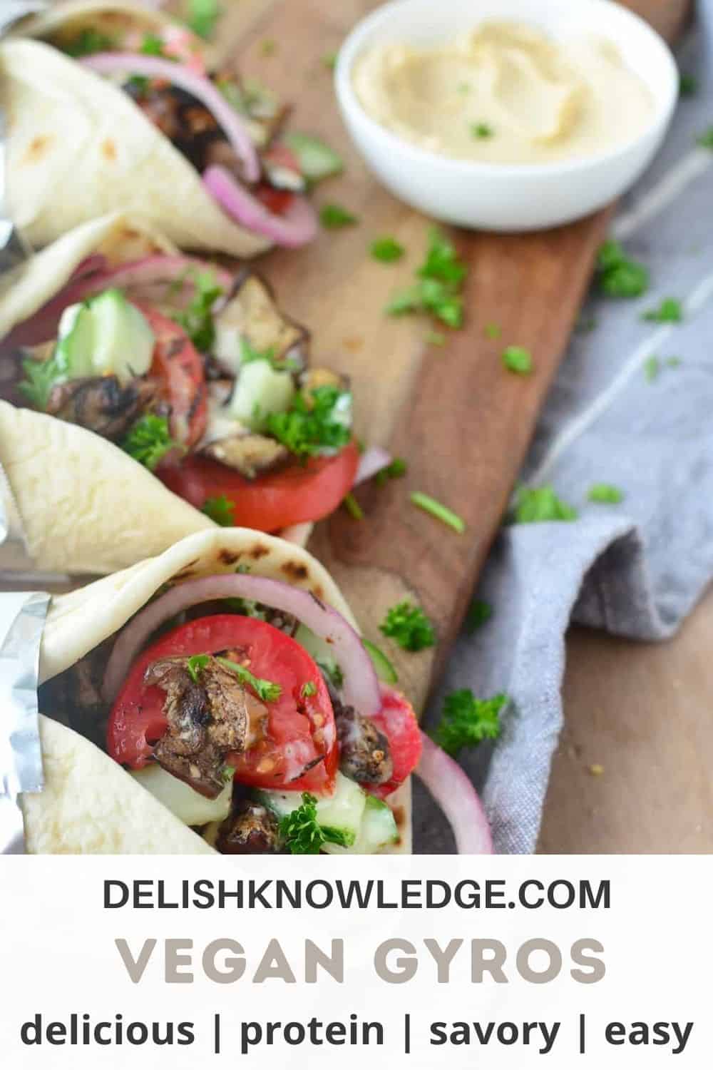 Vegan Eggplant Gyros Recipe - Delish Knowledge