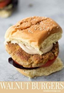 Vegetarian Walnut Burgers - Delish Knowledge